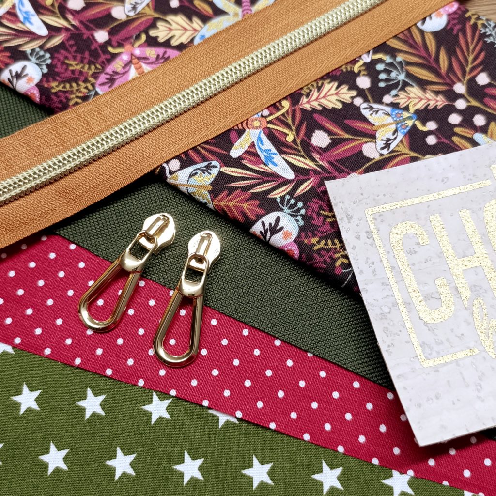 Kit Aria Voyage - Papillons kaki framboise - Limalou Creations